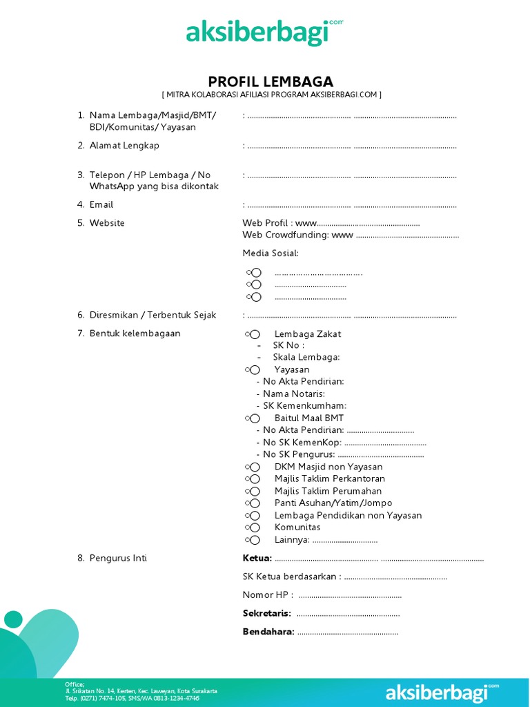 Contoh - Profil Lembaga | PDF