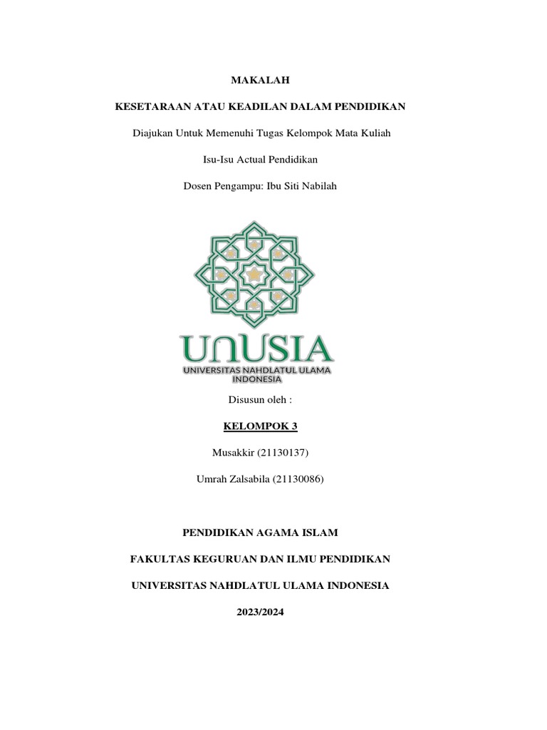 Makalah Isu Isu Aktual Pendidikan Kel3 1 Pdf 