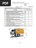 Concrete Mixer Machine Checklist Final | PDF