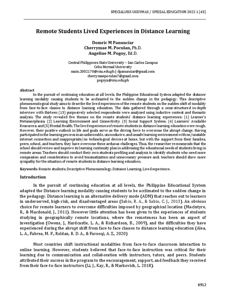 Arda Journal 15209 | PDF | Distance Education | Learning