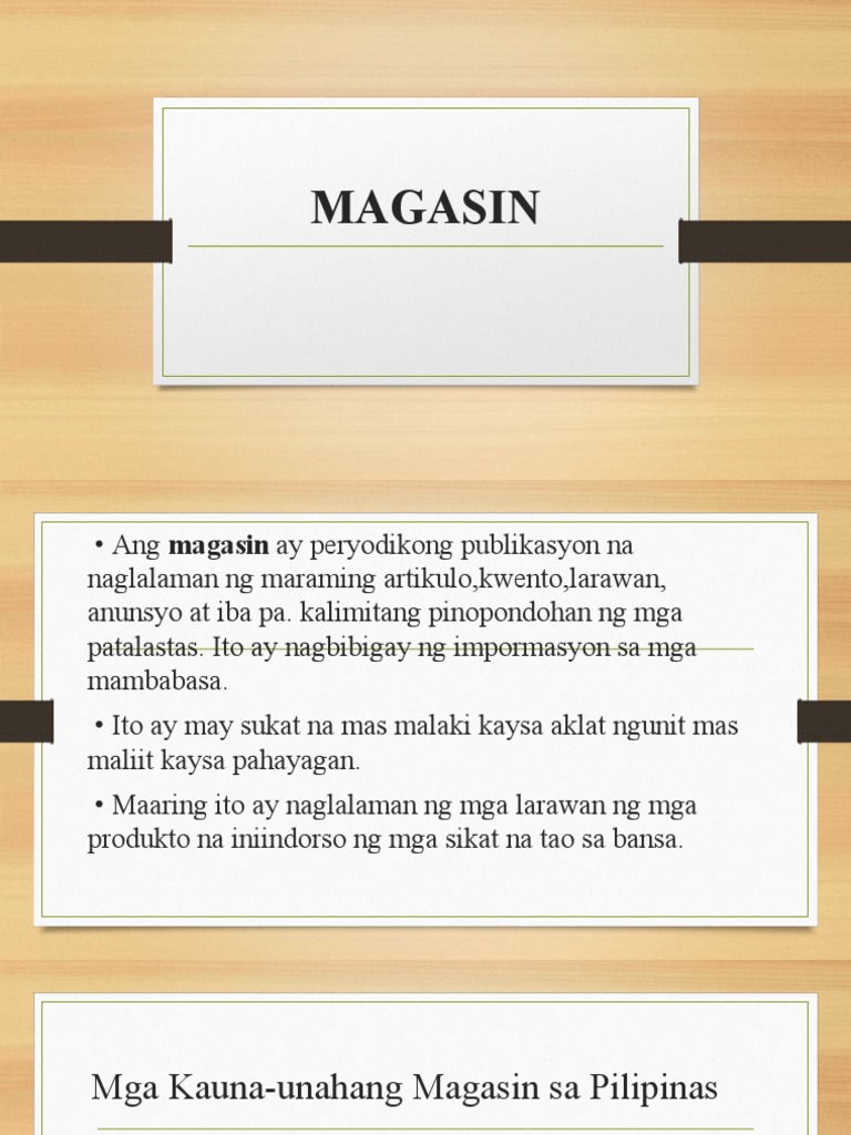 Magasin | PDF