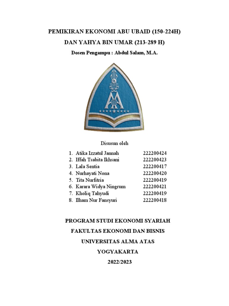 Pemikiran Abu Ubaid Dalam Ekonomi | PDF