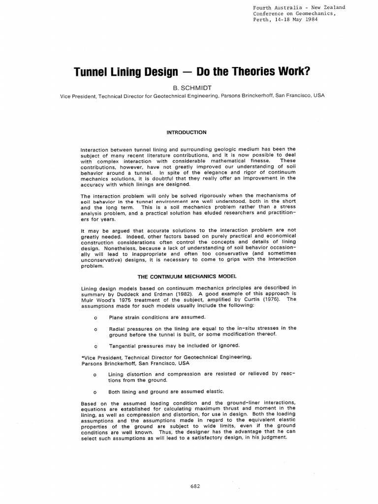 Tunnel Lining Design | PDF