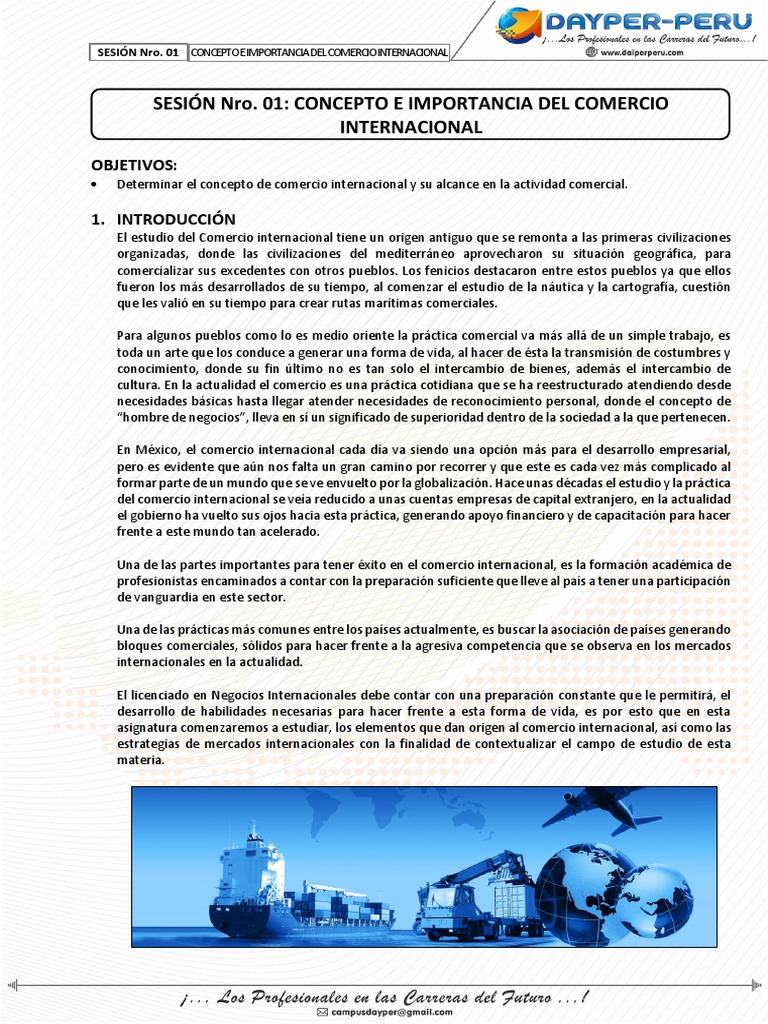 S1 - Concepto e Importancia Del Comercio Internacional | PDF | Comercio | El comercio internacional