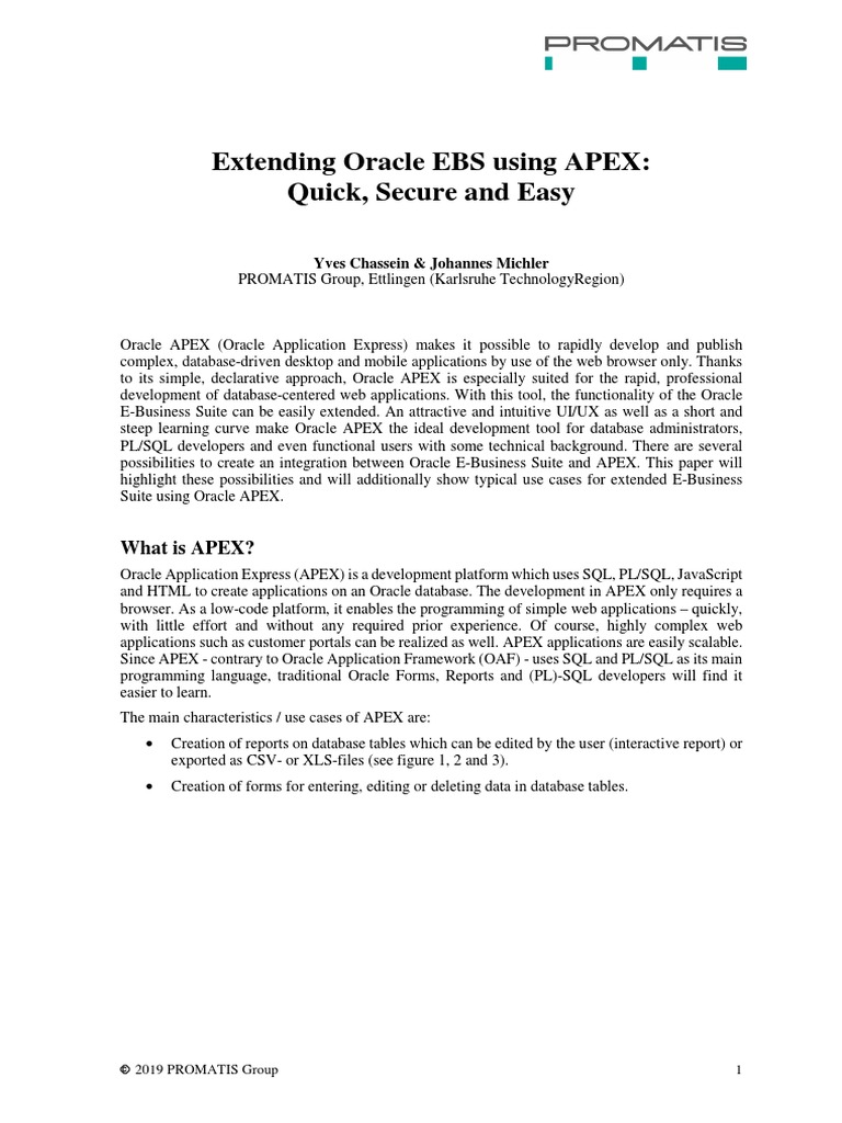 WP - Extending Oracle EBS Using APEX Quick Secure and Easy | PDF | Login | Web Server