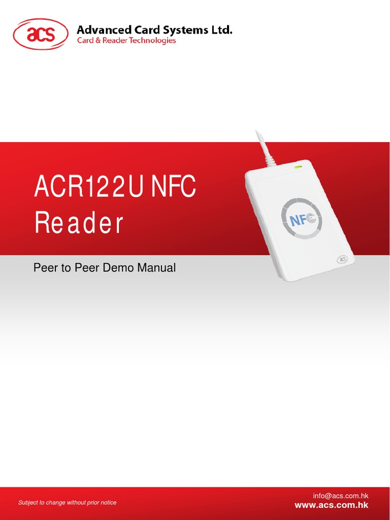 Acr122U NFC Reader: Peer To Peer Demo Manual | Download Free PDF ...