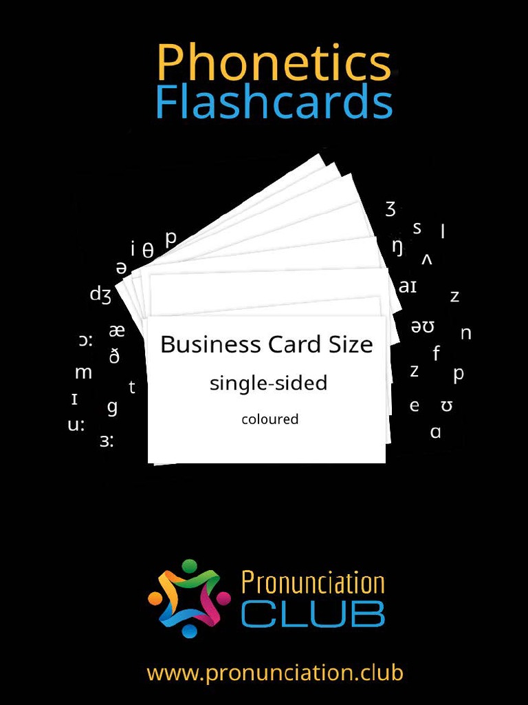 Phonetics Flashcards Pronunciation Club | PDF | Flashcard | English ...