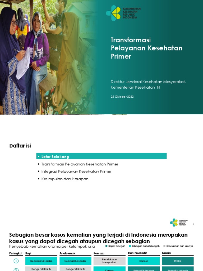 Transformasi Pelayanan Kesehatan Primer: Direktur Jenderal Kesehatan ...