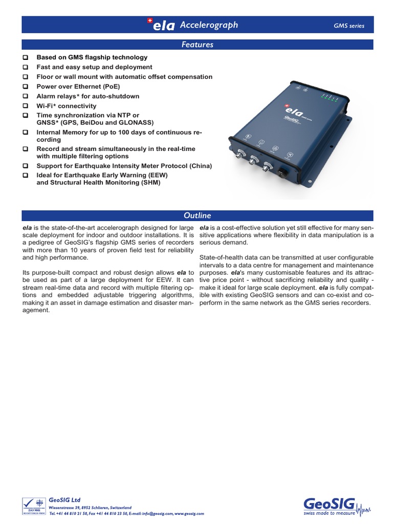 GS Ela GMS Series Datasheet | PDF | Computer Engineering | Computing