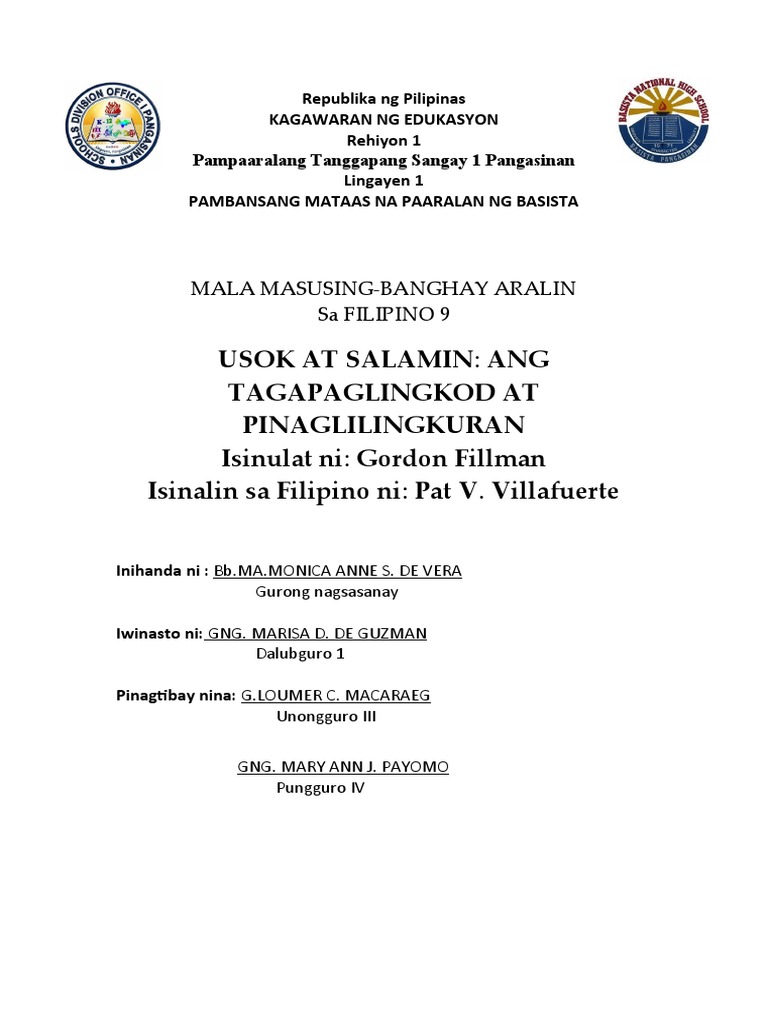 Usok at Salamin: Ang Tagapaglingkod at Pinaglilingkuran Isinulat Ni ...