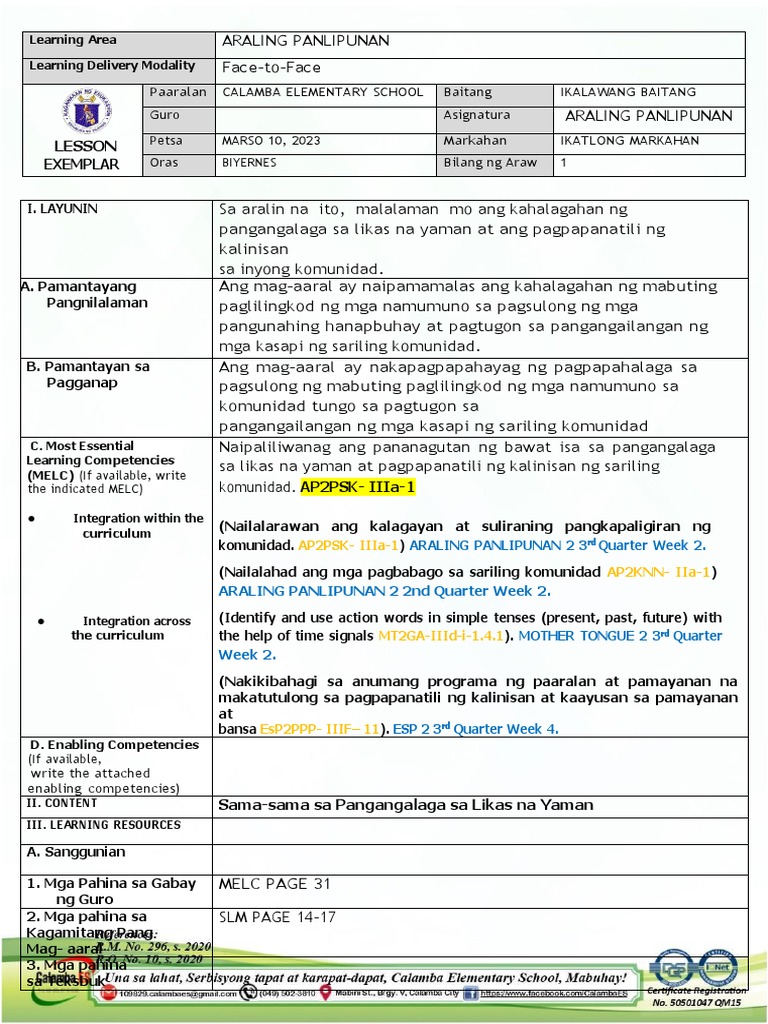 3rdQ COT1 2022 2023 SAMPLE | PDF
