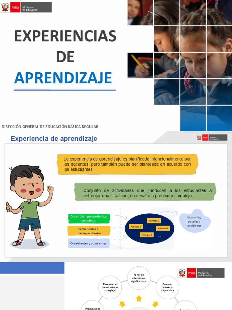 Diapositivas de Experiencias de Aprendizaje | PDF | Aprendizaje | Evaluación