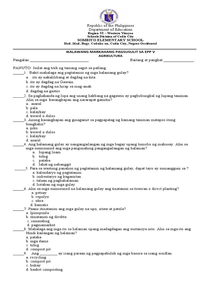 PT Epp 5 Q2 | PDF