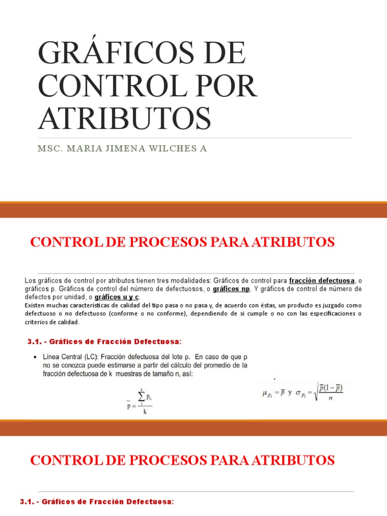 Graficos de Control Por Atributos | PDF | Desviación Estándar | Probabilidad