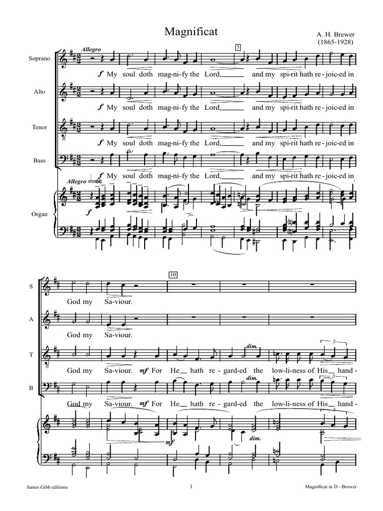 Brewer Magnificat in D | PDF