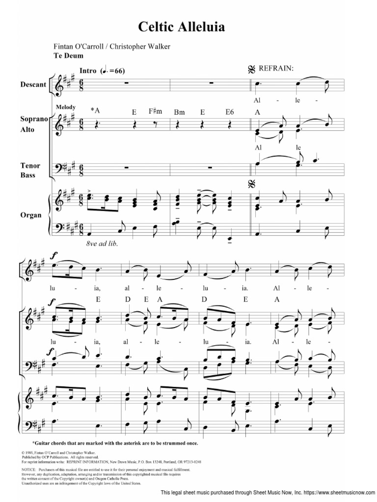 Celtic Alleluia Sheet Music PDF | PDF
