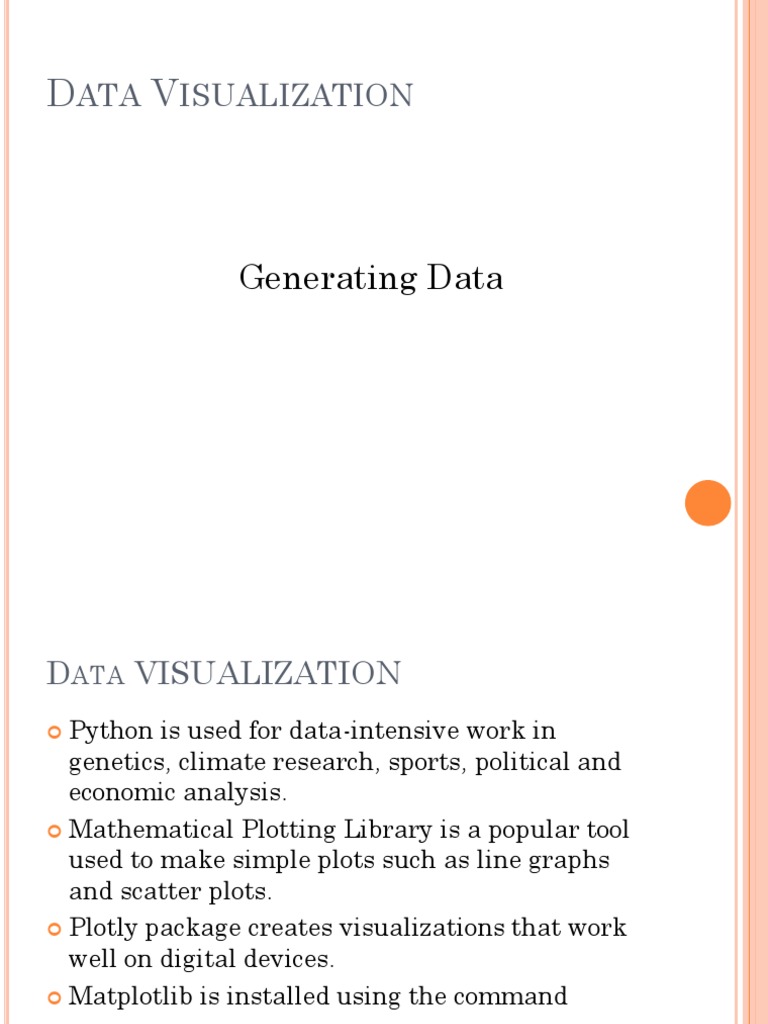 Python DATA VISUALIZATION | PDF | Computing | Computer Programming Python DATA VISUALIZATION | PDF | Computing | Computer Programming
