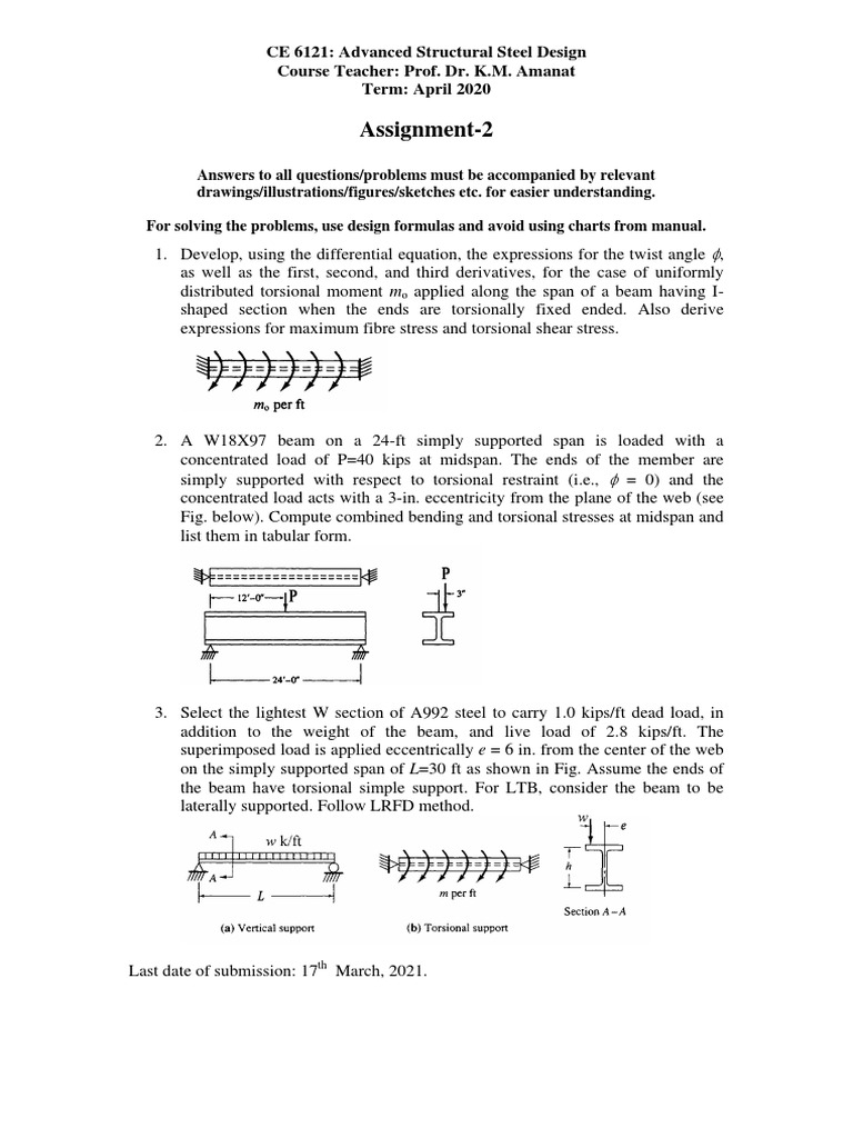 Advanced Steel Design by Prof. Amanat | PDF | Teaching Methods ...