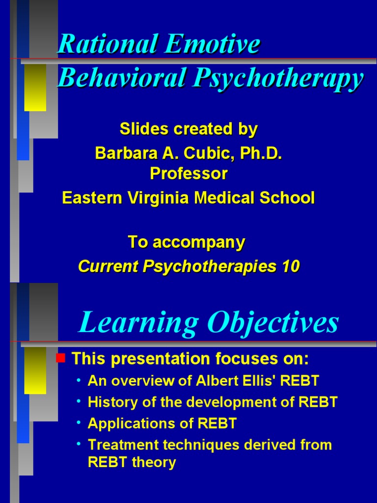 Rational Emotive Behavioral Psychotherapy | PDF | Rational Emotive ...