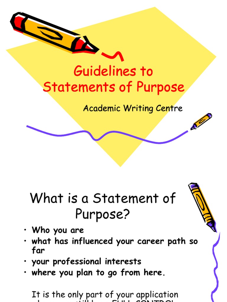 Guidelines To Statements of Purpose | PDF