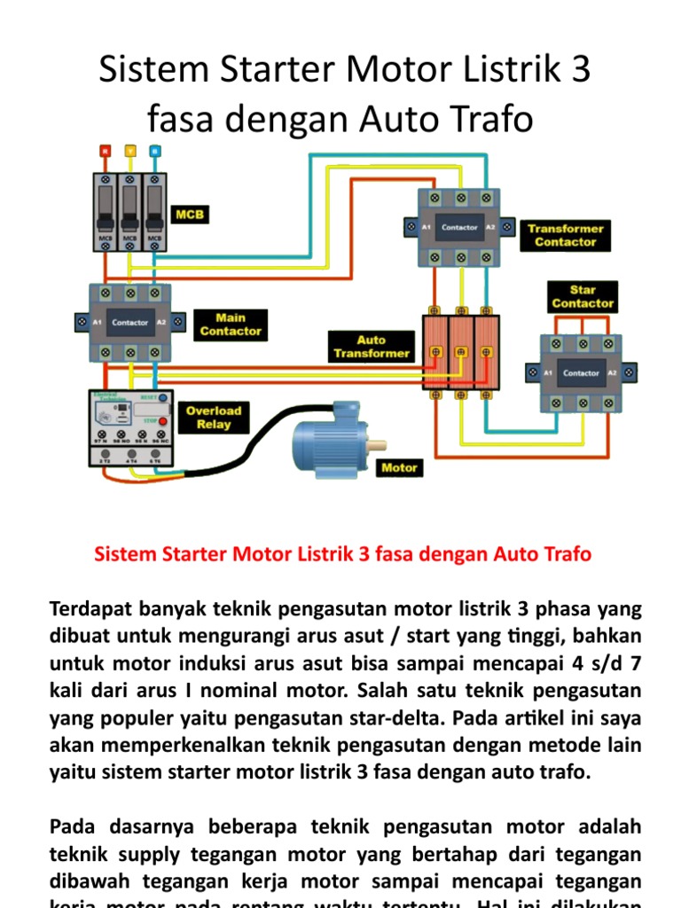 Starter Motor Listrik 3 Fasa dengan Auto Trafo | PDF | Teknologi & Rekayasa
