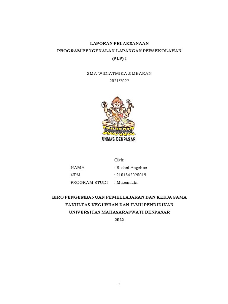 Rachel Angeline PLP | PDF