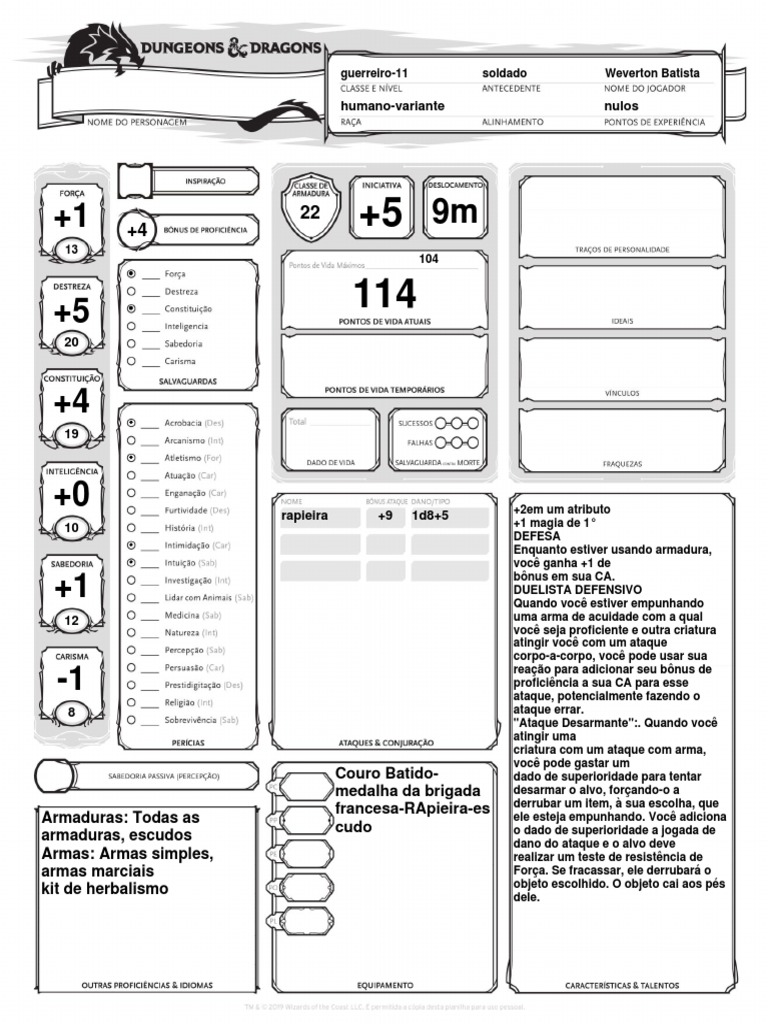Ficha D&D | PDF