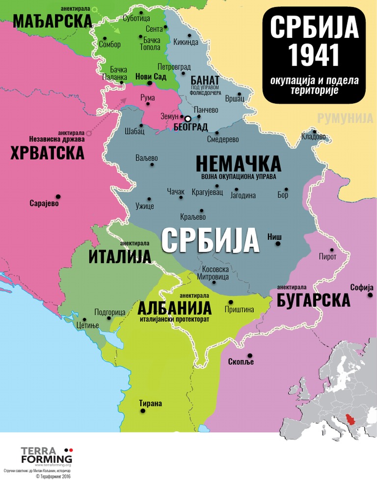 Mapa Okupacije Srbije 1941 | PDF