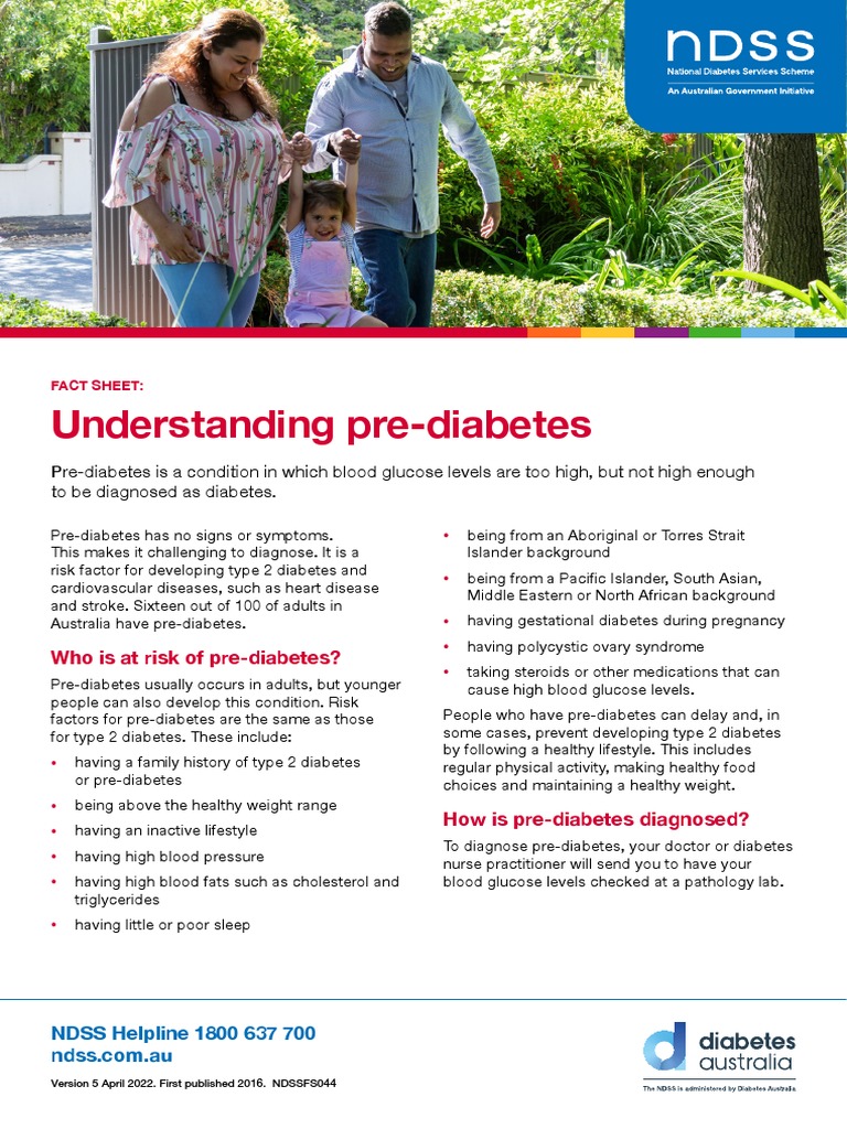 Fact Sheet Understanding Pre Diabetes | PDF | Prediabetes ...