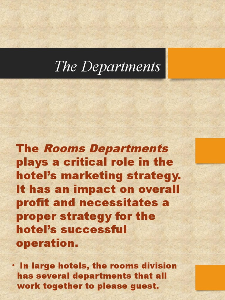 Role of Rooms Division in Hotels | PDF | Business | Economies