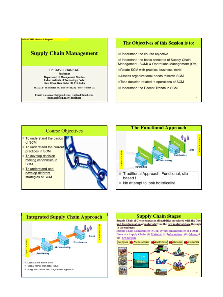 1 Session 1 SCM Basics 2010 | PDF | Supply Chain | Supply Chain Management