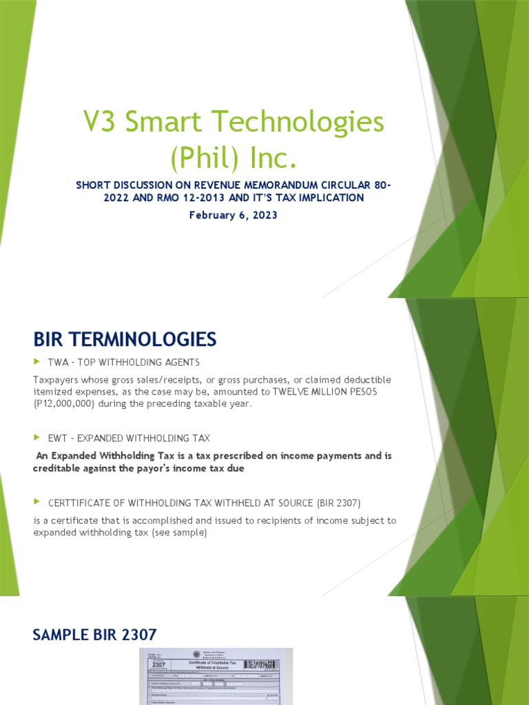 V3 Smart Technologies (Phil) Inc | PDF | Value Added Tax | Taxes