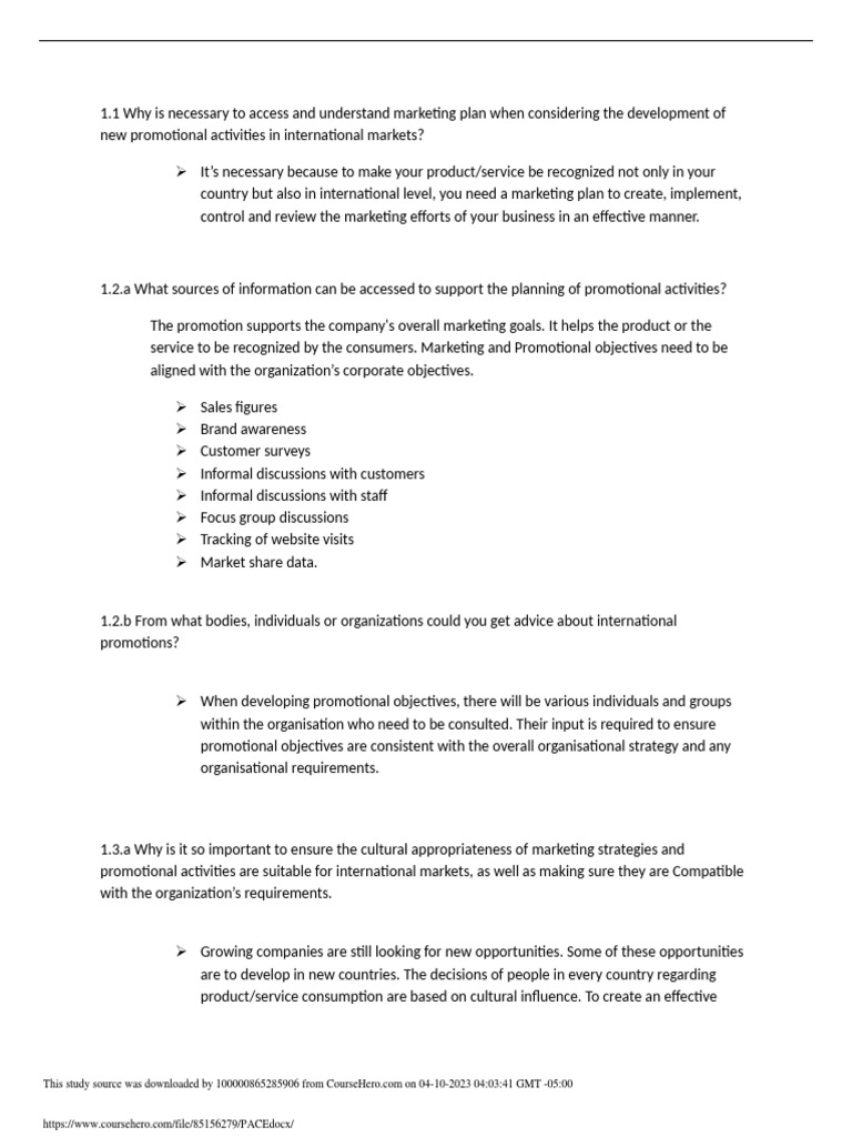 PACE | PDF | Marketing | Economies