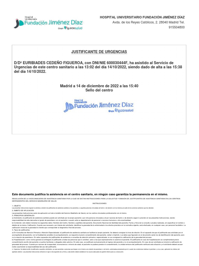 Hospital Universitario Fundación Jiménez Díaz: Avda. de Los Reyes ...
