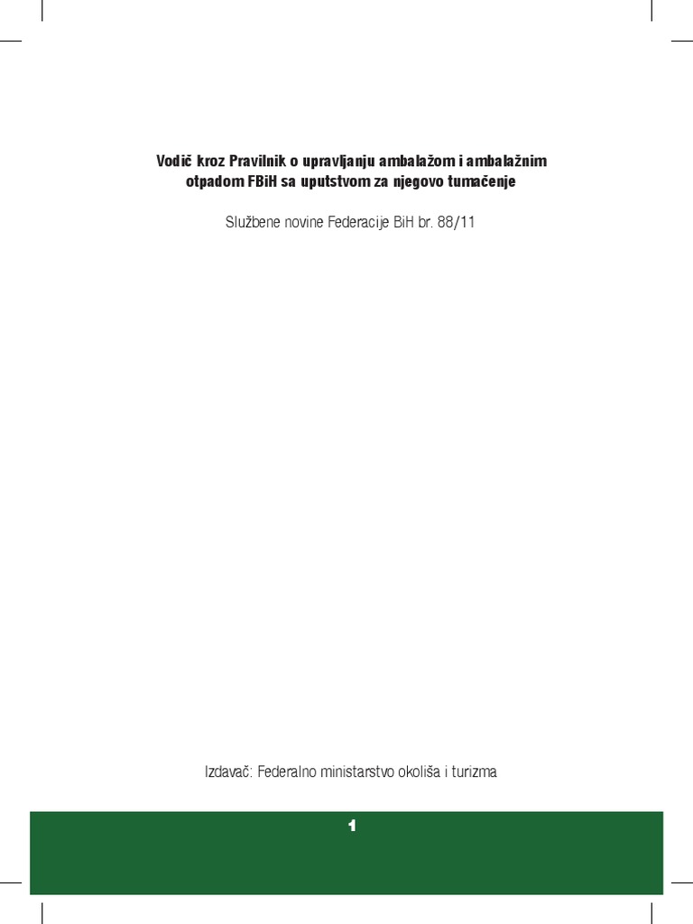 Vodic Kroz Pravilnik - Ambalaza | PDF