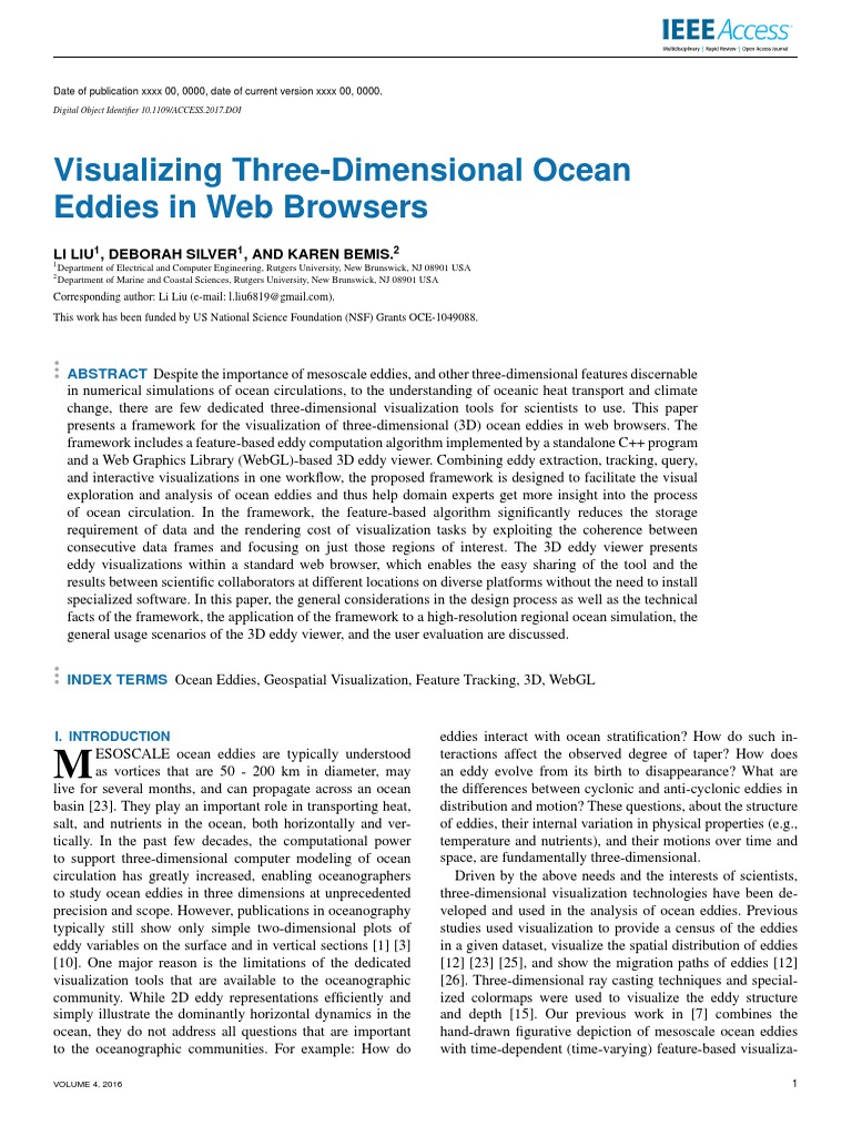 Visualizing Three-Dimensional Ocean Eddies in Web Browsers | PDF | Visualization (Graphics) | 3 ...