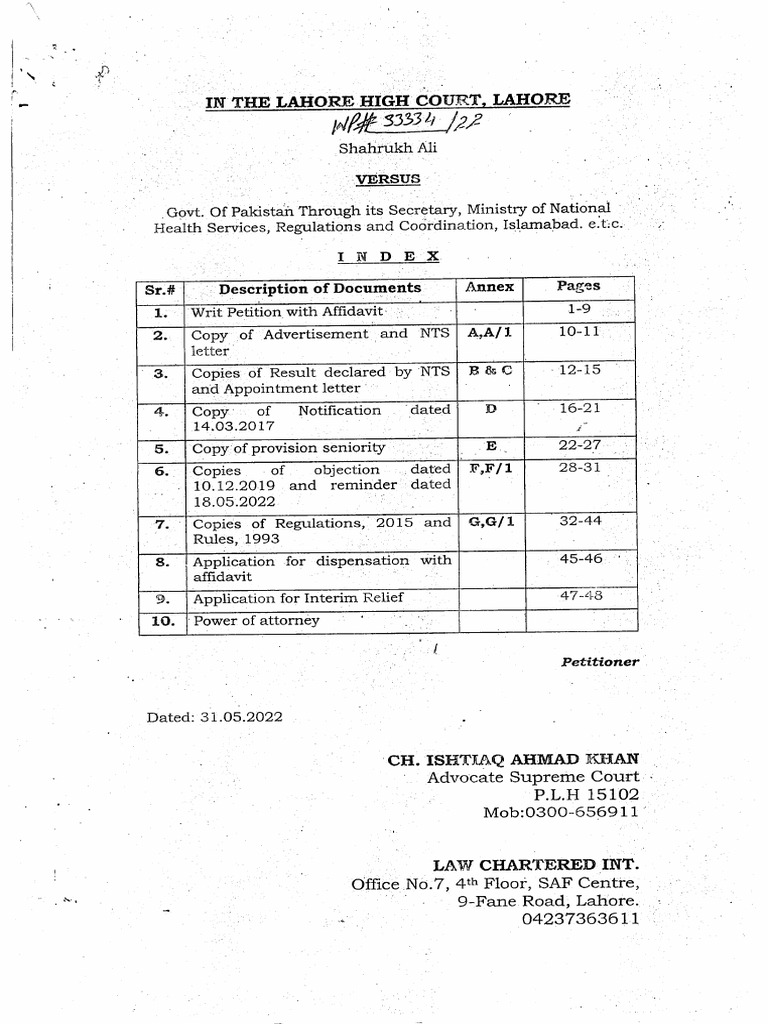 Writ Petition With Court Order | PDF