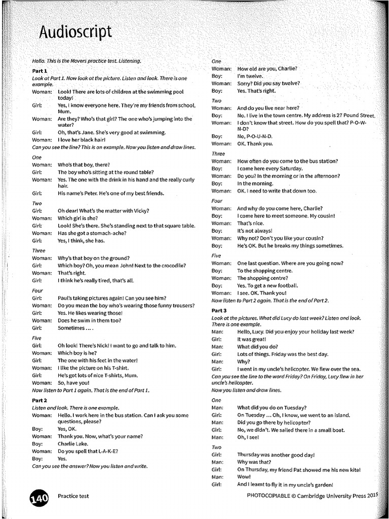 9 Audioscripts | PDF