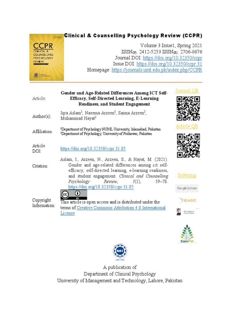 5-Gender and Age-Related Differences Among ICT Self-Efficacy, Self ... 5-Gender and Age-Related Differences Among ICT Self-Efficacy, Self ...