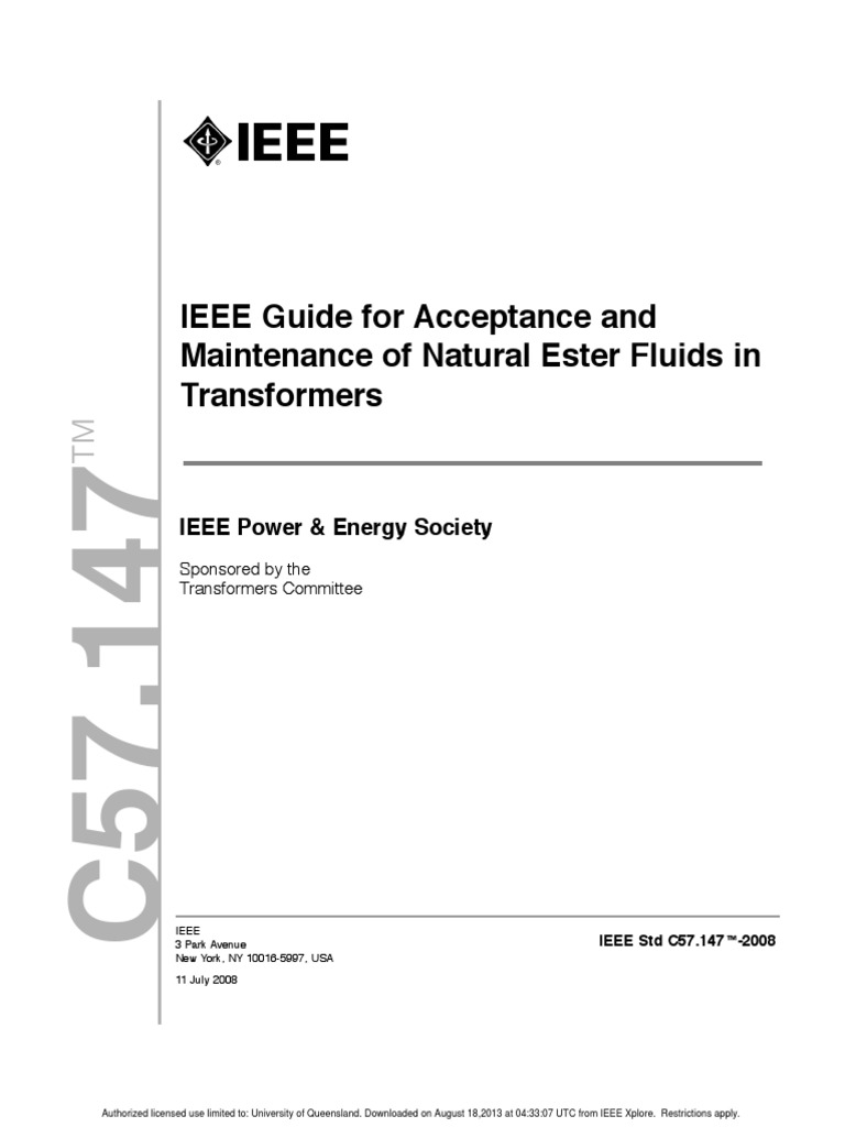 IEEE STD C57.147 | PDF | Insulator (Electricity) | Electrical Breakdown