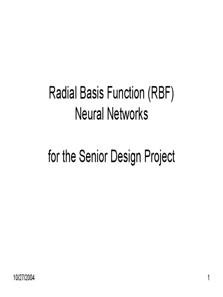 Radial Basis Function Neural Networks for Pattern Classification: An Application to the XOR ...