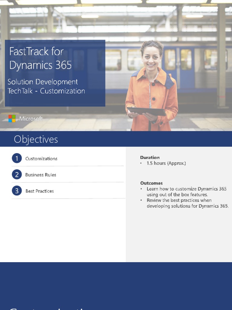 D365 Solution Development Techtalk Part I Customization Pdf