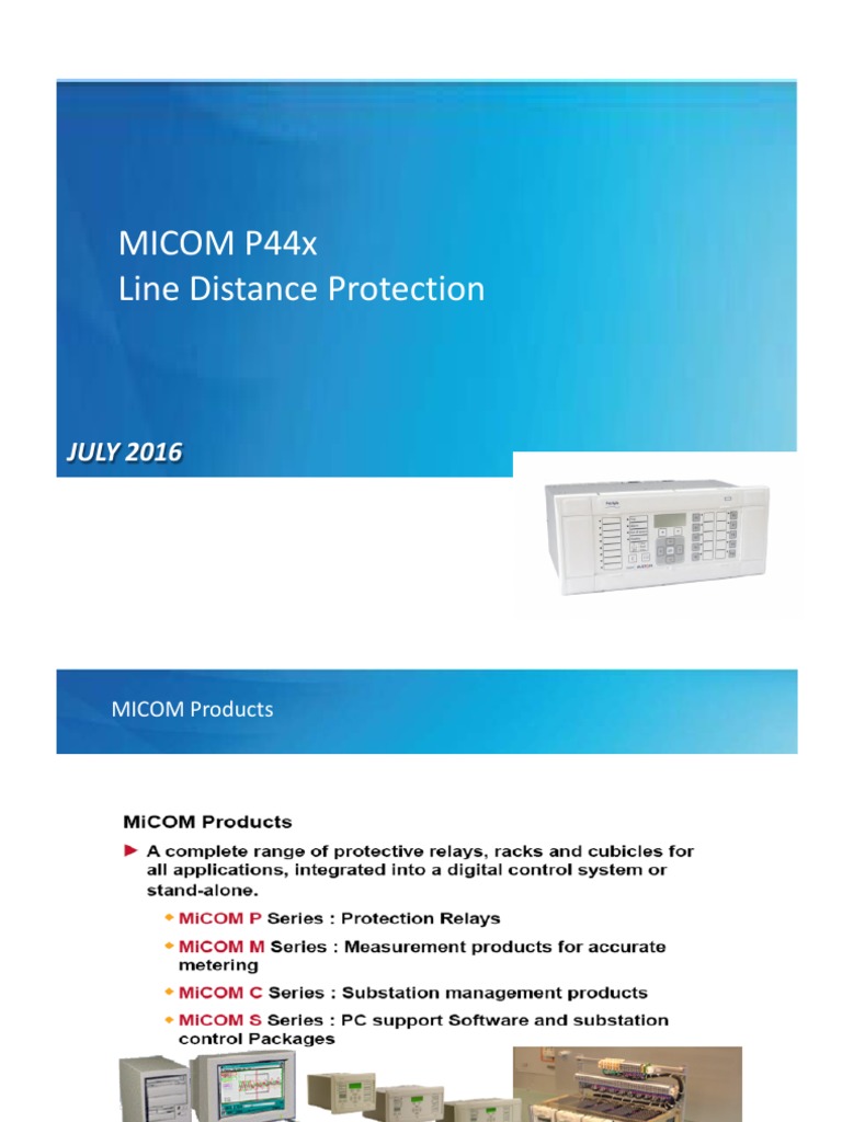 03 - Line Distance Protection P44x | PDF | Relay | Electrical Impedance