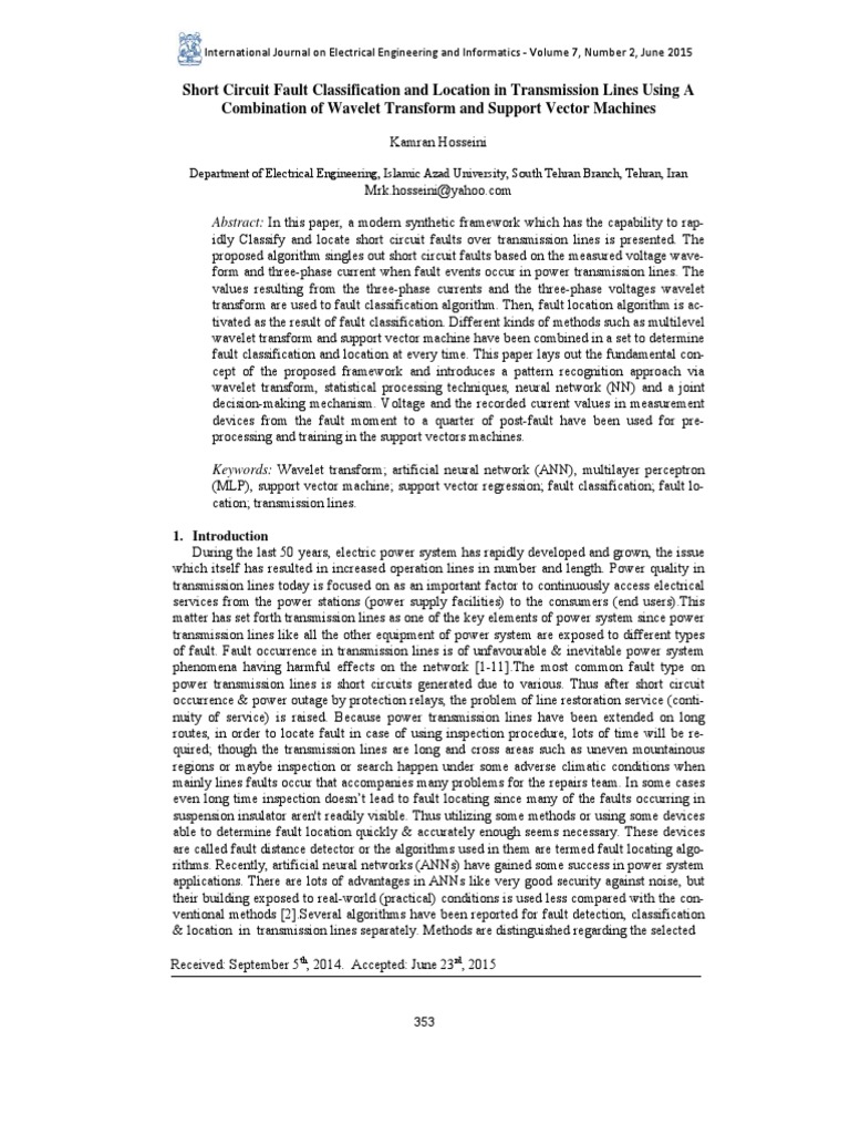 Short Circuit Fault Classification and L | PDF | Support Vector Machine ... Short Circuit Fault Classification and L | PDF | Support Vector Machine ...