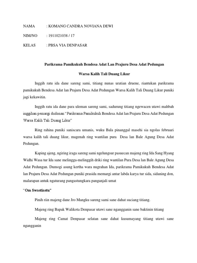 Teks MC - 17 - Candra Noviana | PDF