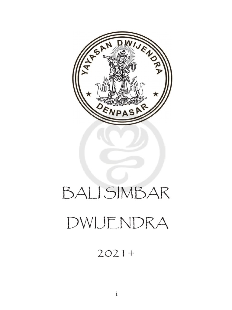 Manual Bali Simbar Dwijendra 2021+ | PDF
