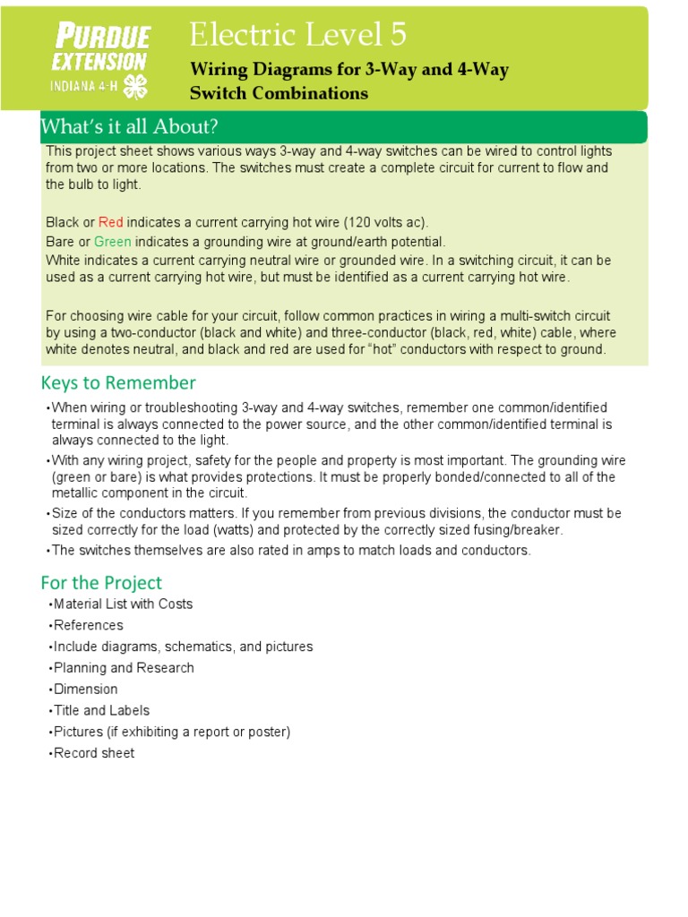 Level5 3 Way 4 Way Switches | PDF | Electrical Wiring | Switch
