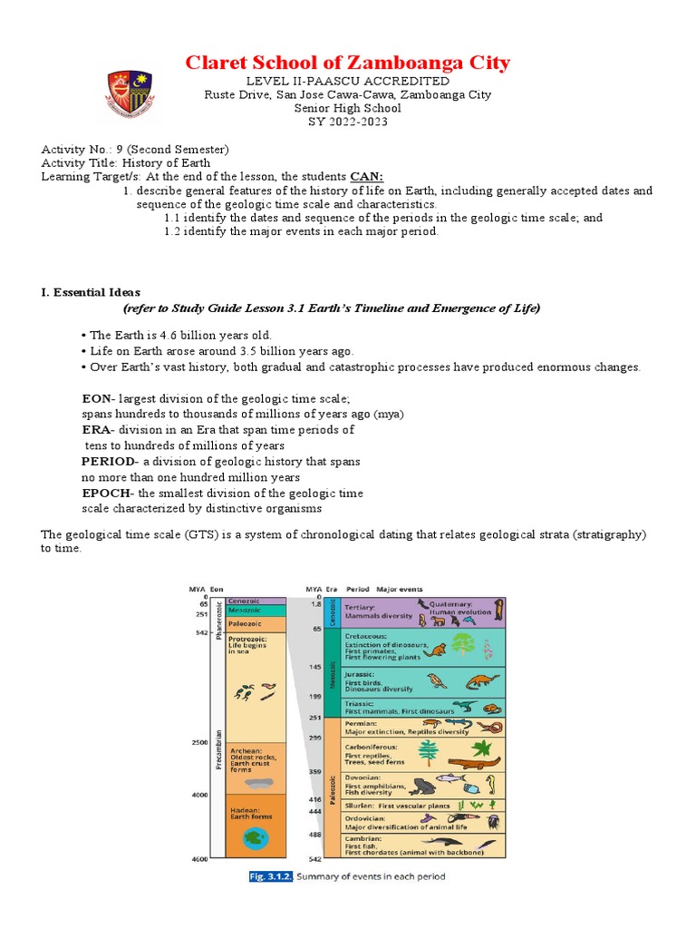History of Earth's Geologic Time Scale | PDF
