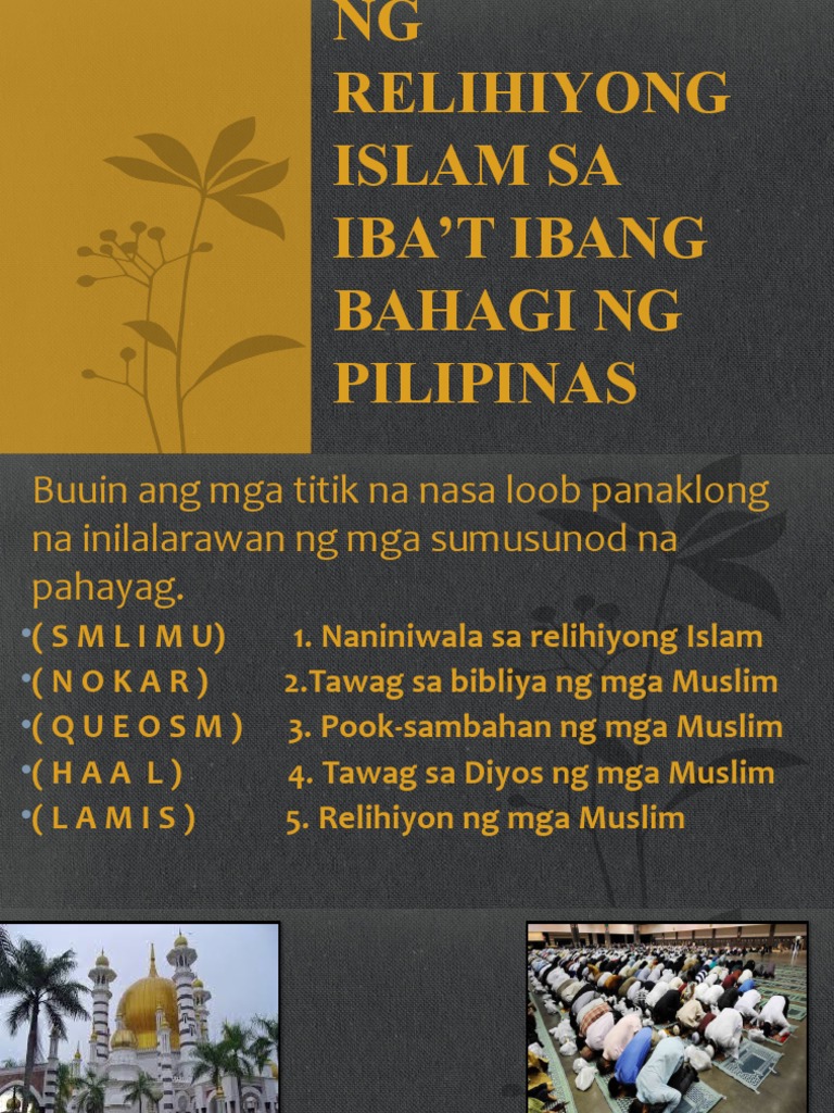 Paglaganap NG Relihiyong Islam Sa Iba't Ibang Bahagi NG Pilipinas | PDF