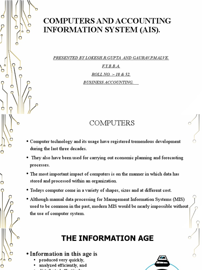 Computers and Accounting Information System (Ais) | PDF | Information ...